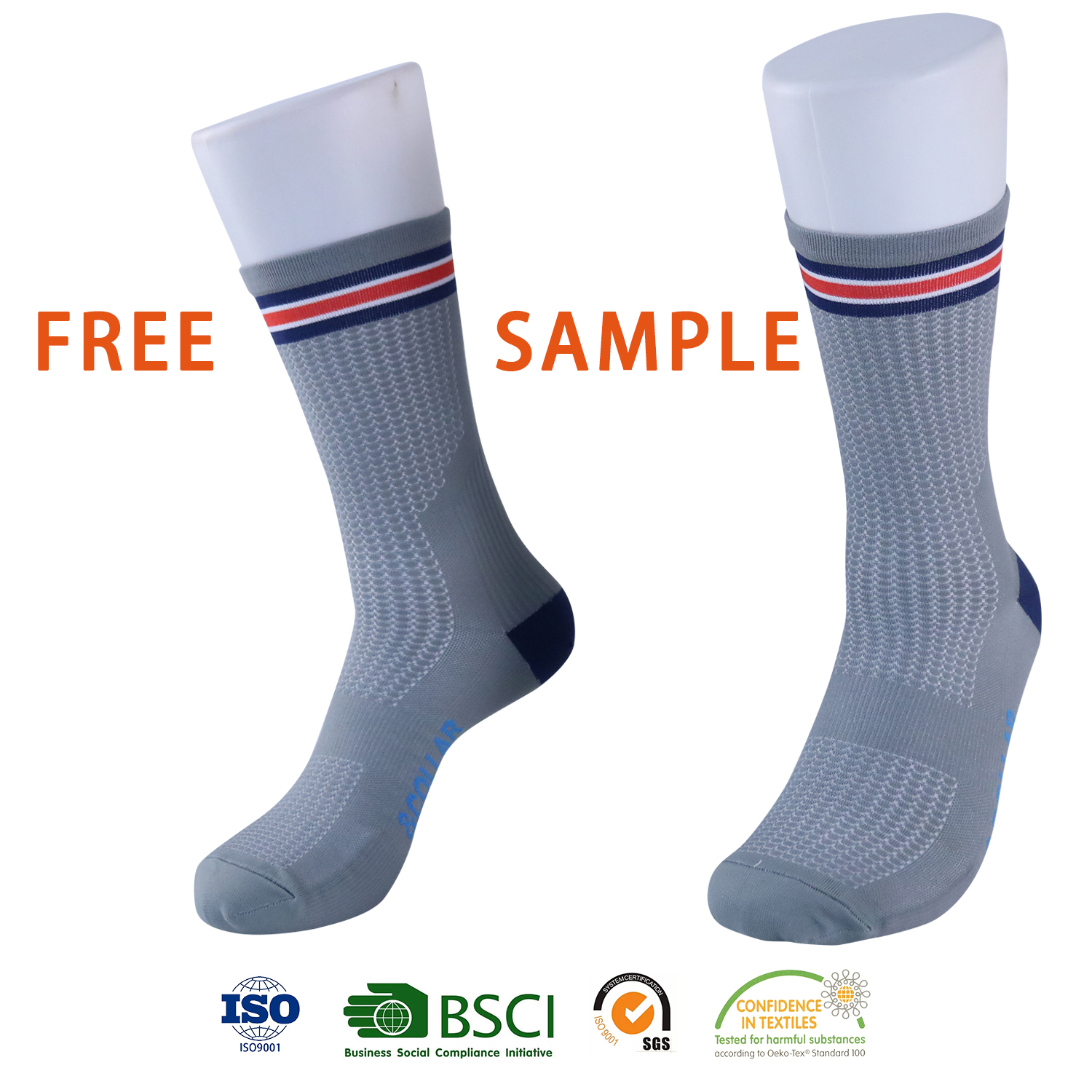 High quality free design logo bike socks casual sport quick-dry nylon ...
